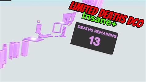Limited Deaths Difficulty Chart Obby Stages 100 110 Youtube