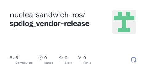 GitHub Nuclearsandwich Ros Spdlog Vendor Release
