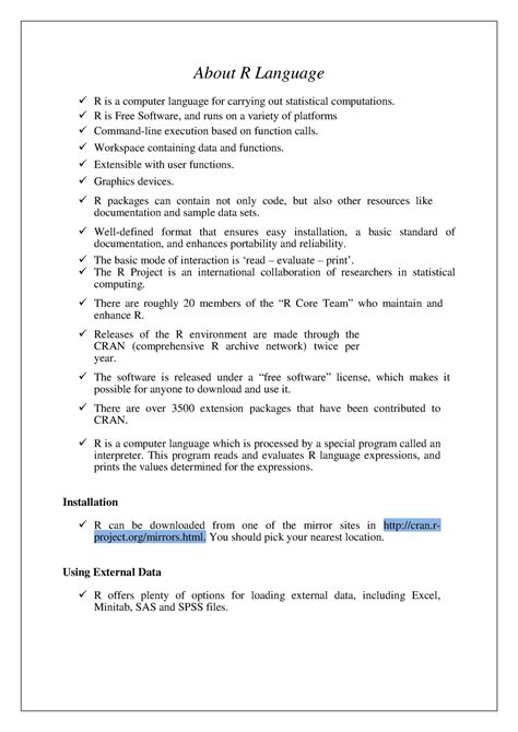 Stastics Lab Mean Mode Median About R Language R Is A Computer Language For Carrying Out