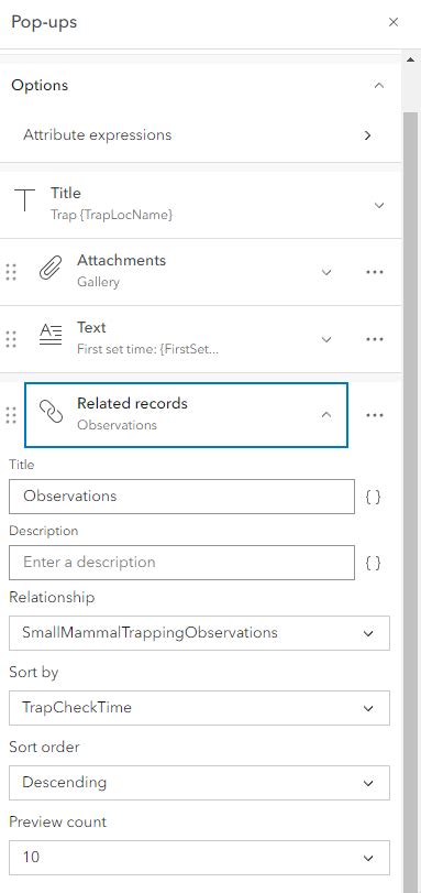 Showing Related Records In A Agol Pop Up Menu Esri Community