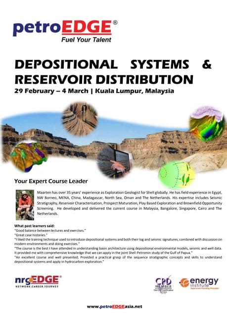 Depositional Systems And Reservoir Distribution Pdf Geology Science
