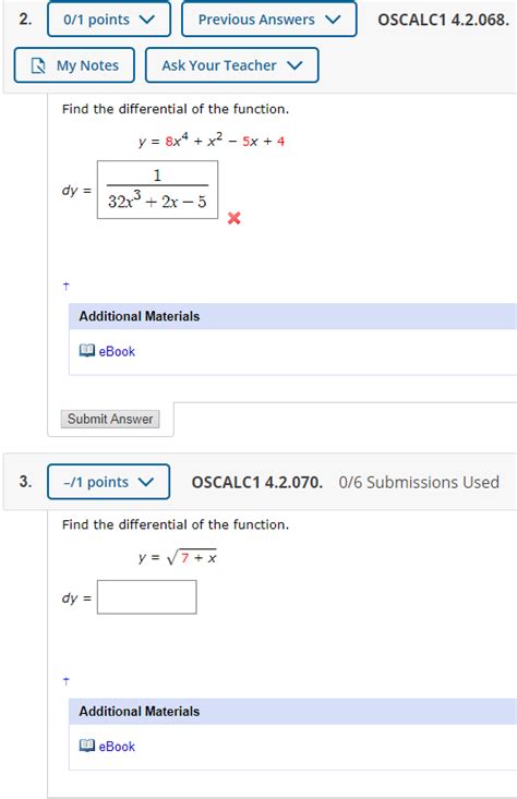 solved 0 1 points v previous answers oscalc1 4 2 068 my