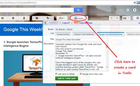 How To Create Cards In Trello Within Gmail