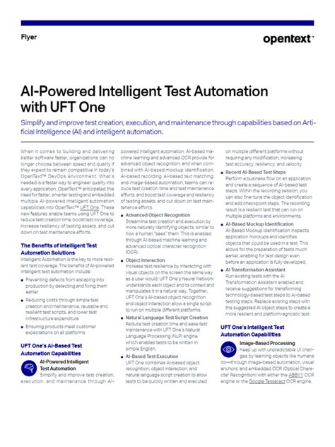 Intelligent Automation With Micro Focus Unified Functional Testing