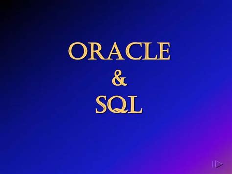 PPT ORACLE SQL PowerPoint Presentation Free Download ID
