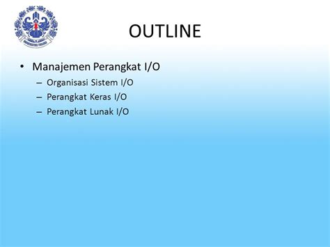 Manajemen Perangkat Input Output