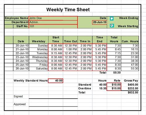 10 Timesheet Excel Template Excel Templates Excel Templates Riset