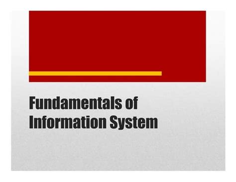 Common Types Of Information Systems Pptx