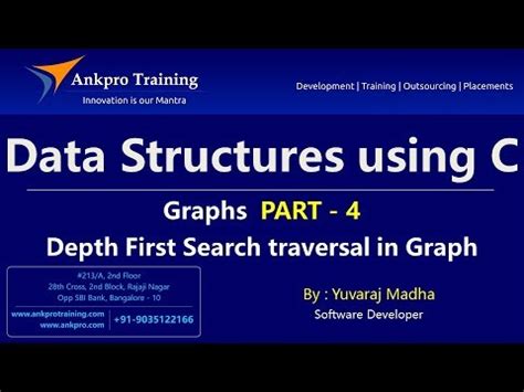Data Structures using C Part 30 - Depth First Search (DFS) traversal in Graph using c program ...