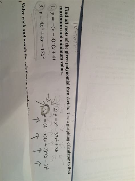 solved find all roots the given polynomial then sketch use