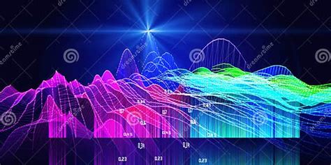Abstract Background Wireframe Noise Grid With Color Blurred Lines And