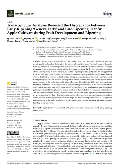 Pdf Transcriptomic Analysis Revealed The Discrepancy Between Early