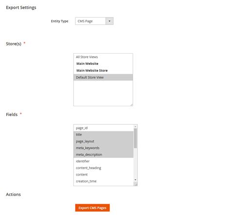 Magento 2 Export Import Cms Pages Extension Bulk Csv Ulmod