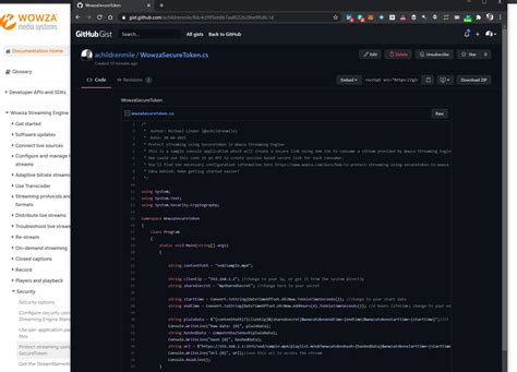 protect streaming using securetoken in wowza streaming engine