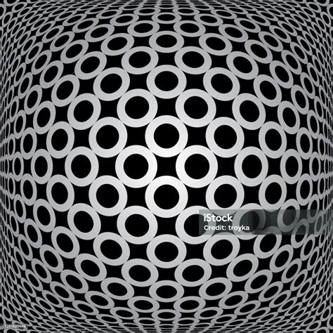 Abstract Geometric Pattern In 3d Spherical Shape Stock Illustration Download Image Now