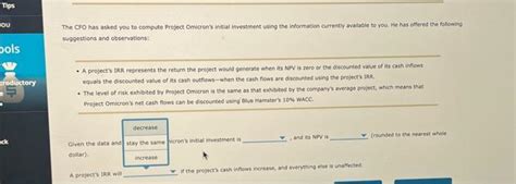 Solved Understanding The IRR And NPV The Net Present Chegg