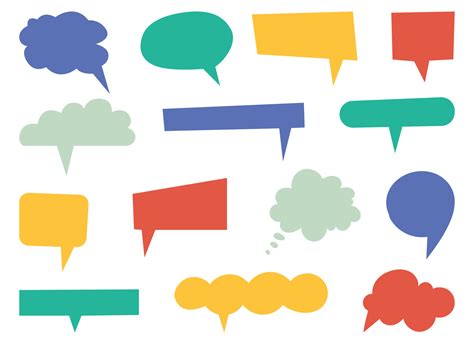 Speech Bubble Collection In Flat Style Vector Illustration Isolated On White 22309737 Vector Art