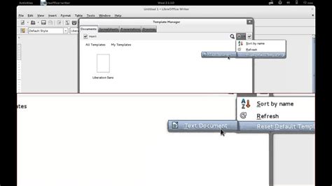 Reset The Default Libreoffice Writer Document Youtube