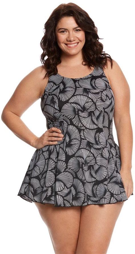 The Plus Size Fantastic Mastectomy V Neck Princess Swimdress
