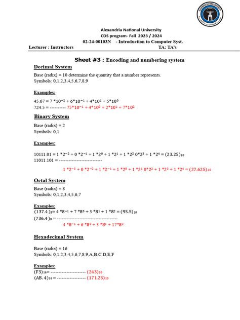 sheet3 encoding and numbering system pdf elementary mathematics