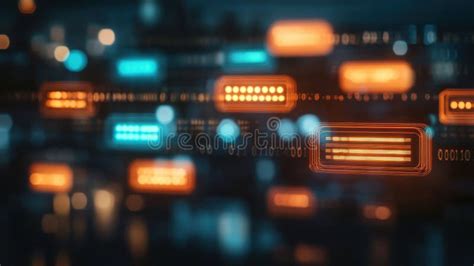 Abstract Digital Landscape Data Flow And Processing In Futuristic