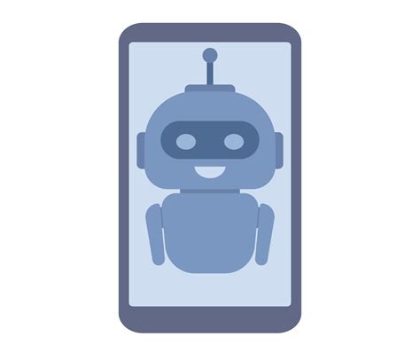 Chatbot On Smartphone Screen Icon Artificial Intelligence Robot Assistant Online Customer