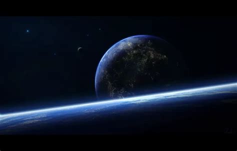 Wallpaper Stars Surface The Moon Planet The Atmosphere For Mobile And Desktop Section