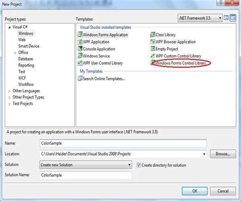 Creating And Using Windows Forms Control Library In C Net