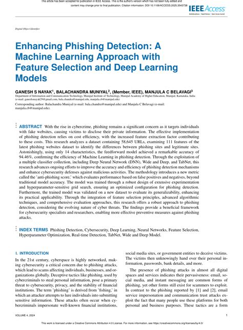 (PDF) Enhancing Phishing Detection: A Machine Learning Approach With Feature Selection and Deep ...