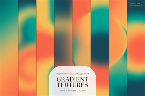 Gradient Textures Background Groovy Set Graphic By Julia Dreams