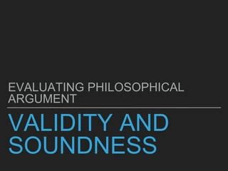 Week Validity Soundness Ppt
