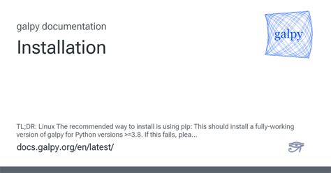 installation — galpy v1 11 0 dev0 documentation