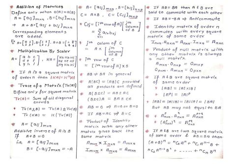 Solution Iit Jee Mathematics Matrices Handwritten Notes Studypool
