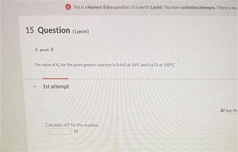 Solved This Is A Numeric Entry Questionit Is Worth 1 Point