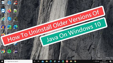 How To Uninstall Older Versions Of Java On Windows 10 Youtube