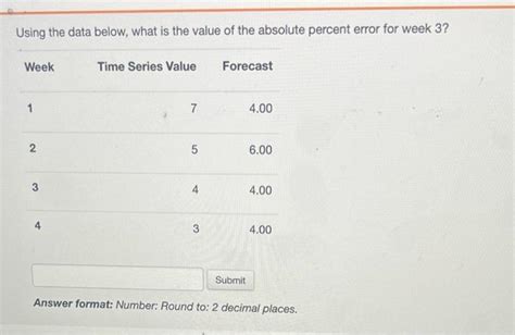 Solved Using The Data Below What Is The Value Of The Chegg