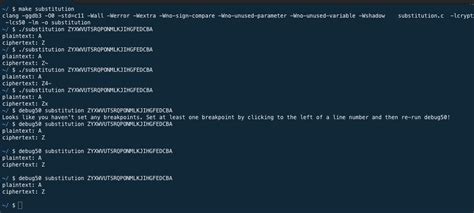 substitution mostly working but some odd errors help r cs50