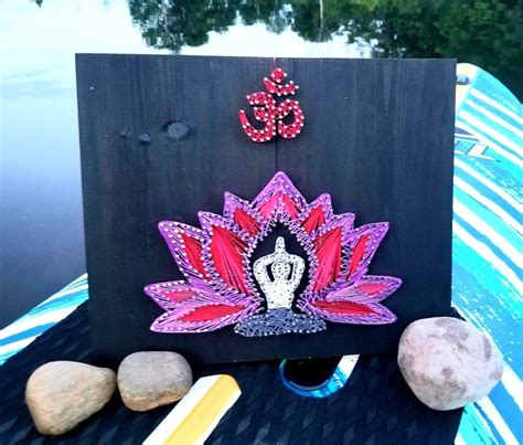 diy yoga lotus string art with lights string art diy yoga lotus yoga