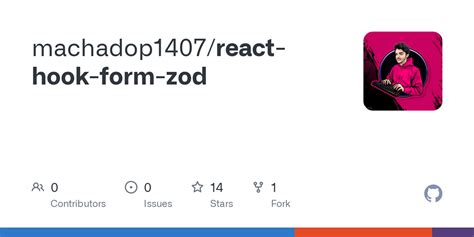 GitHub Machadop React Hook Form Zod