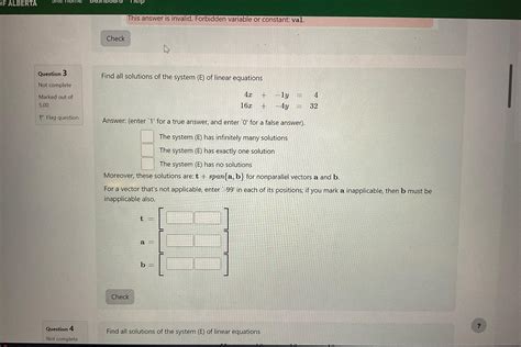 Solved This Answer Is Invalid Forbidden Variable Or Chegg