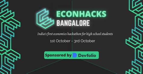 GitHub EconHacks Bangalore Hackathon Website