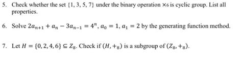 5 Check Whether The Set 1357 Under The Binary