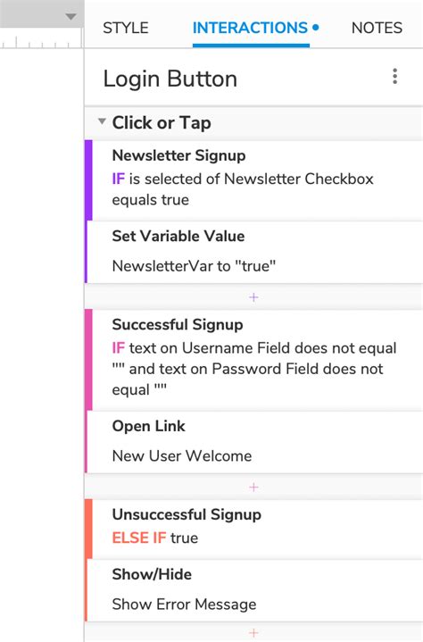 conditional logic · axure docs