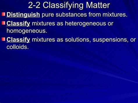 2 2 Classifying Matter Ppt