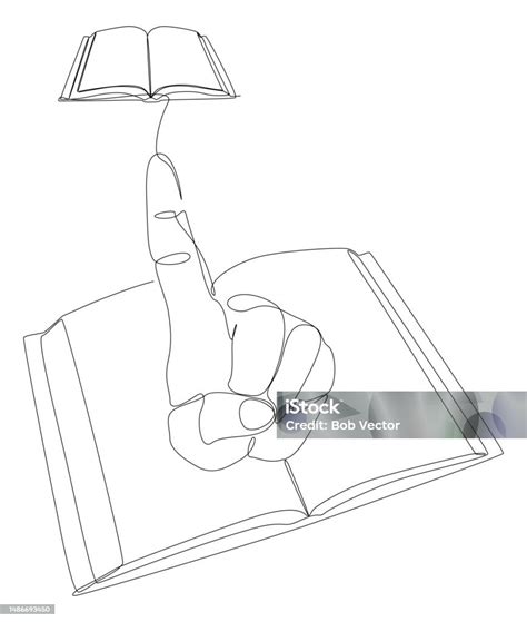 여러 권의 책이 있는 하나의 연속적인 손 가는 선 그림 벡터 개념입니다 등고선 그리기 창의적인 아이디어 공부에 대한 스톡 벡터 아트 및 기타 이미지 Istock