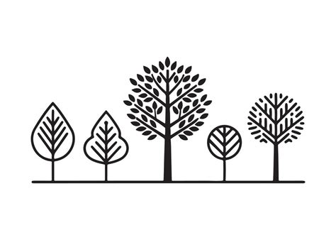 Minimalist Tree Line Art 57025796 Vector Art At Vecteezy