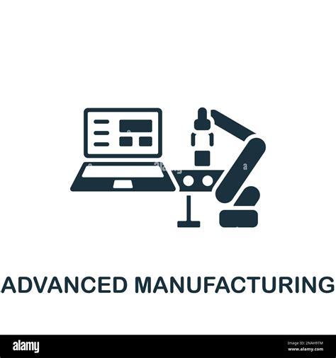 Advanced Manufacturing Icon Monochrome Simple Sign From Digitalization