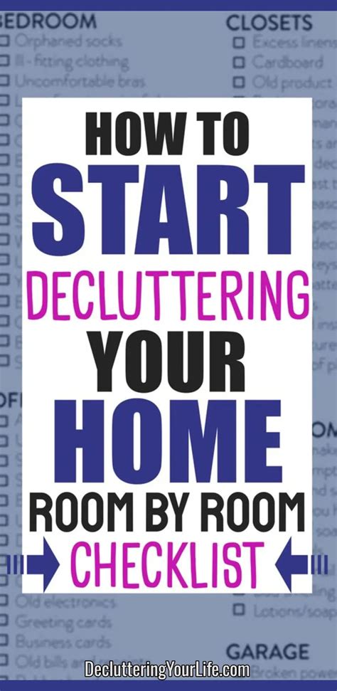 How To Declutter Your Home Room By Room Checklist Tips And Action Plan Room Checklist