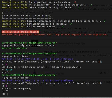 Migration Check Fails · Issue 63 · Beyondcodelaravel Self Diagnosis