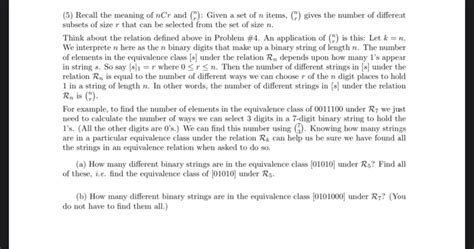 Solved Recall The Meaning Of NCr And Given A Set Of Chegg Com
